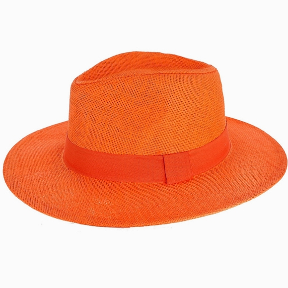 Beloved Millinery | Accessories | Fedora Classic Vibrant Orange Vintage ...